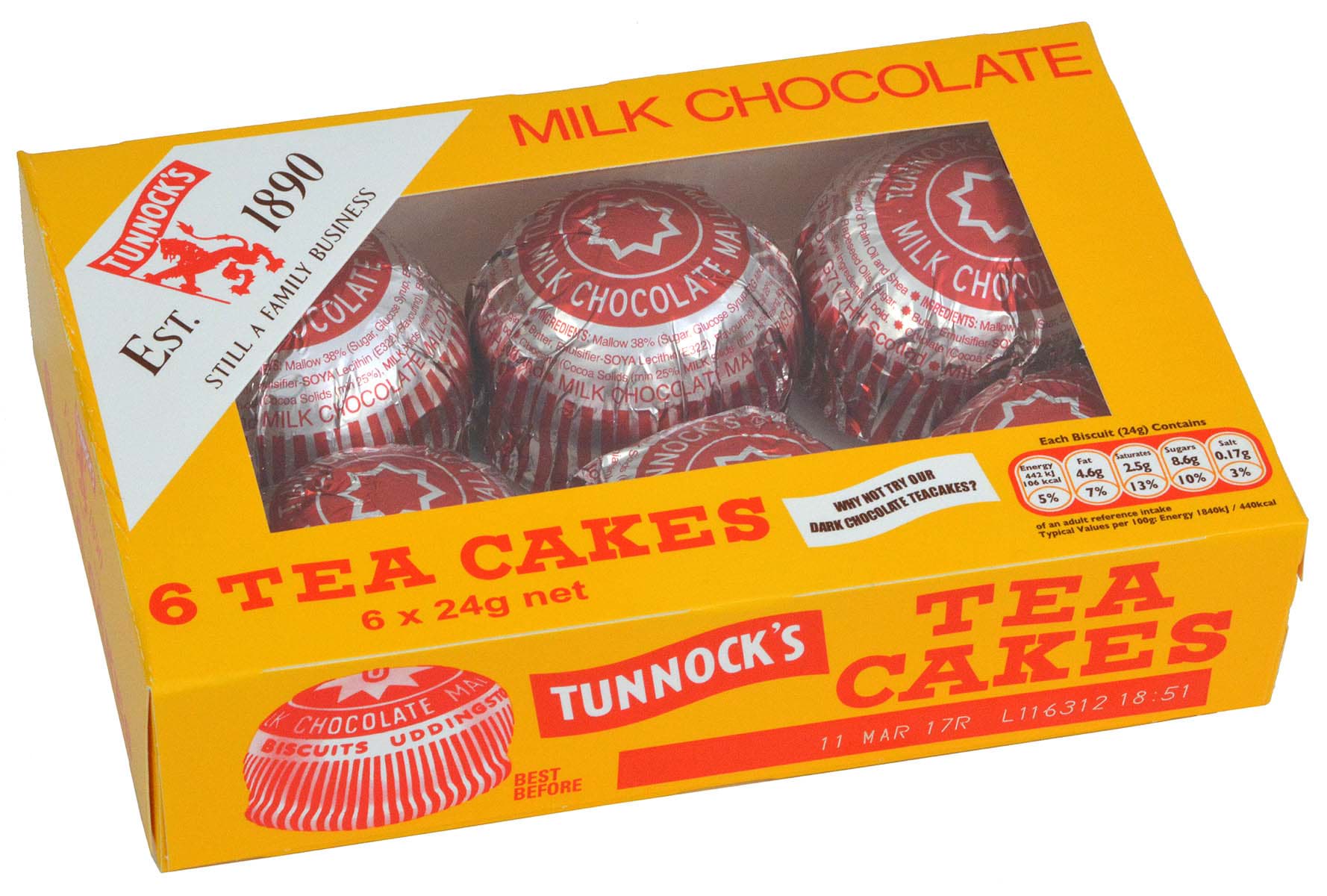Michelles Specialities. Tunnocks Milk Chocolate Teacakes